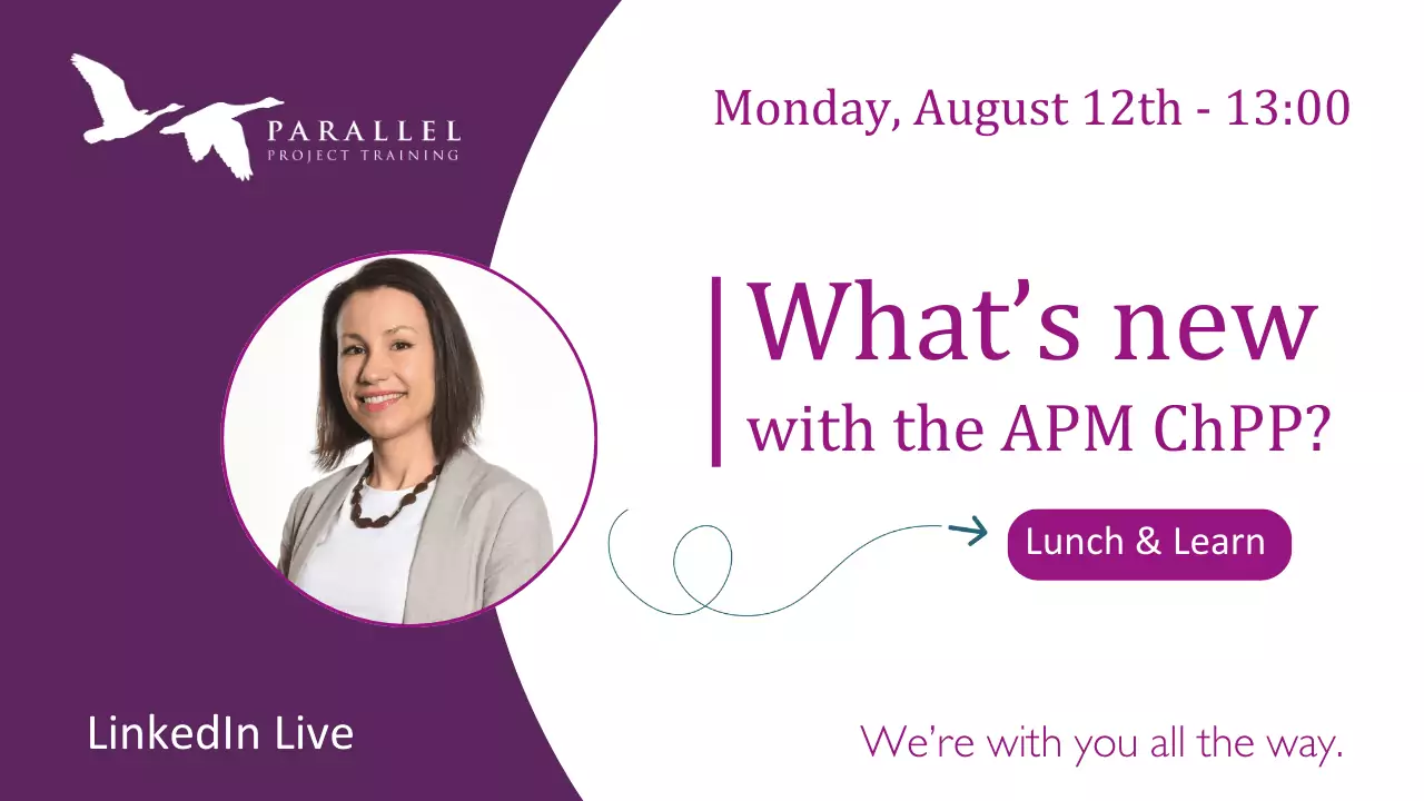 LinkedIn Live; The new pathway to ChPP for professionals with APM PMQ and PMI PMP - Parallel ...